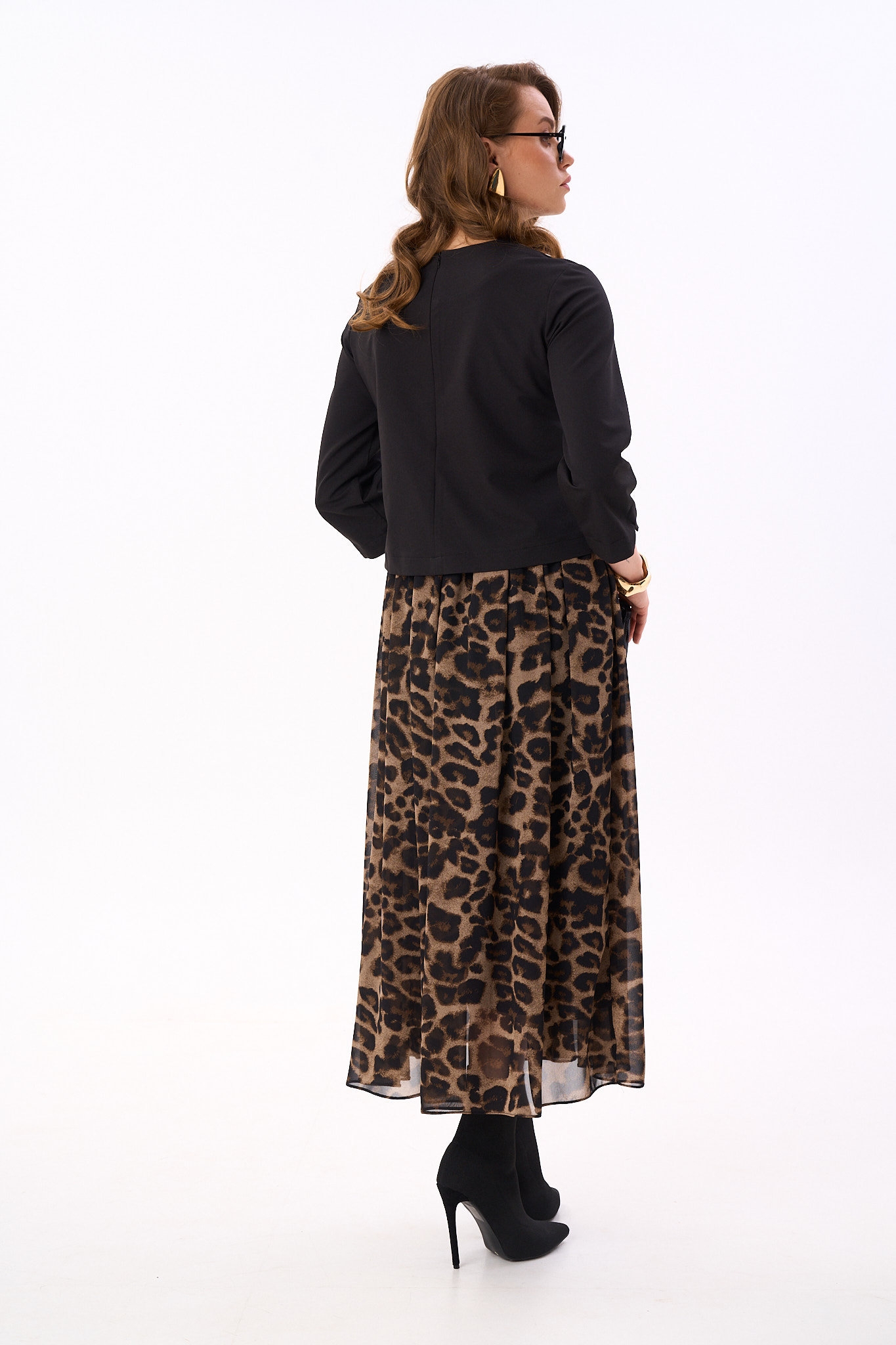 Платье 740-16 черный леопард NikVa купить - 5% скидка | в наличии